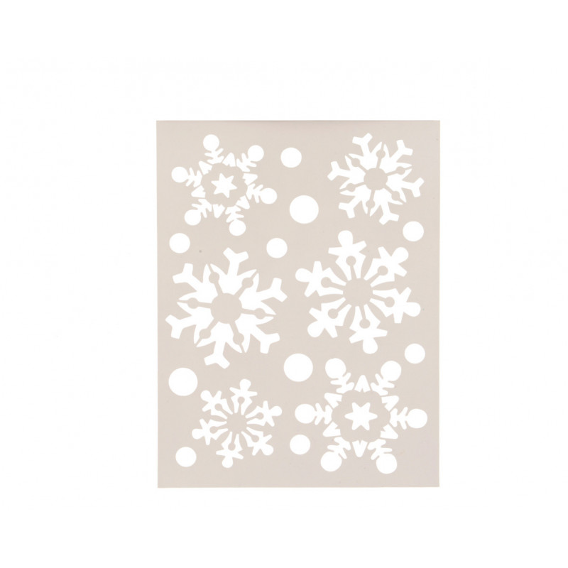 Pochoir flocon de neige 21x30 blanc - DECORIS - Desjardins.fr