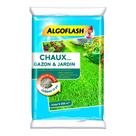 Chaux pour gazon 10kg pour 200m - ALGOFLASH - Desjardins.fr
